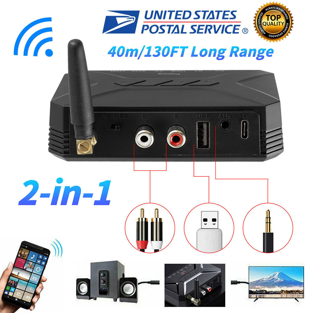 Audio Adapter | Long Range Bluetooth Transmitter Receiver For Tv Home ...