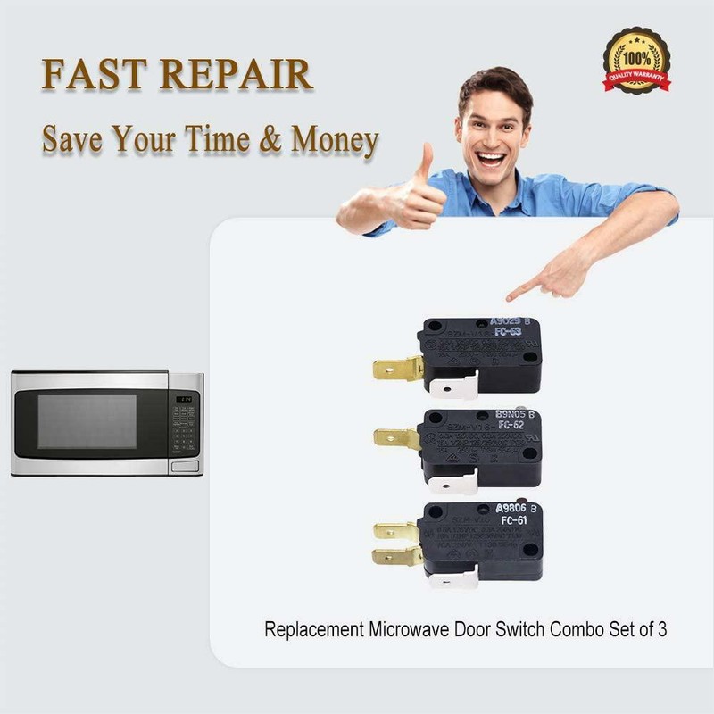 Microwave Door Interlock Switch W10727360(3 Terminal) W10269458 W10269460