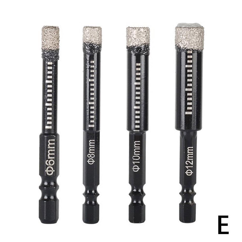 6-12mm Hexagonal Shank Brazed Dry Ceramic Tile Drill Bit Marble Lot ...