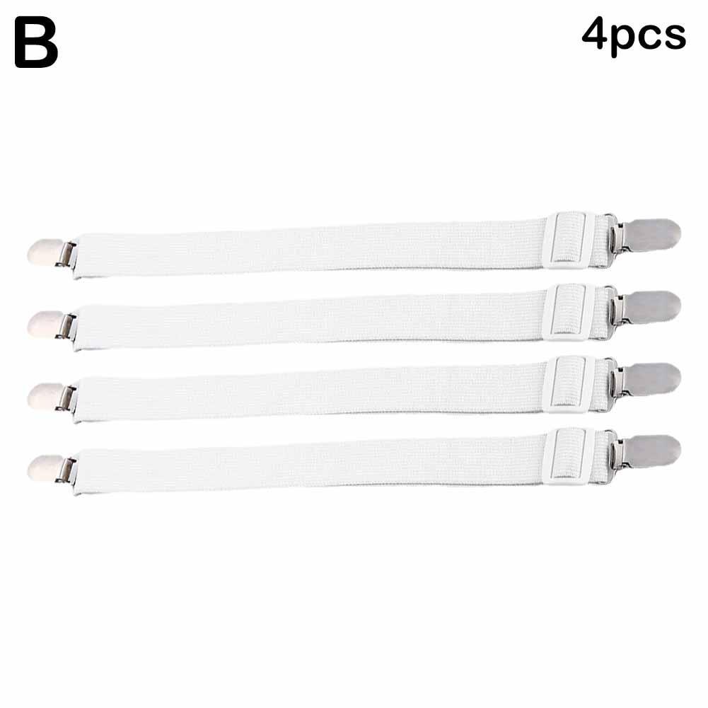 4x Adjustable Sheet Straps Clips Grippers Mattress Cover Sheet Bed ...