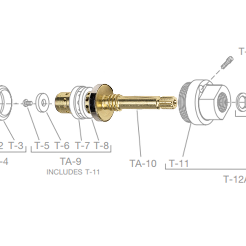 Symmons TA-10 Flow Control Spindle - Temptrol Shower Mixing Valves Car ...