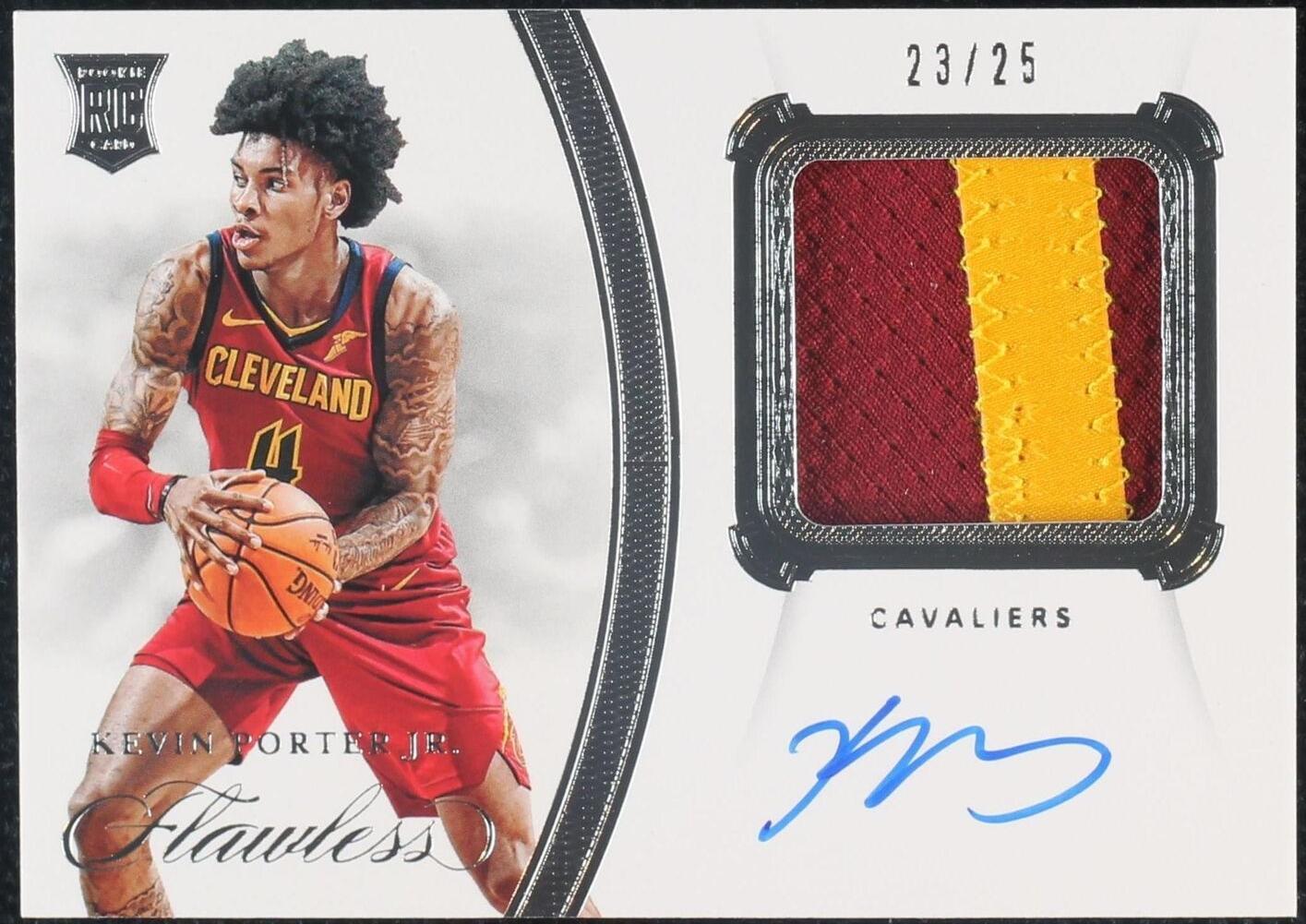 2019-20 Panini Flawless - Flawless Patch Autographs Kevin Porter Jr. # ...
