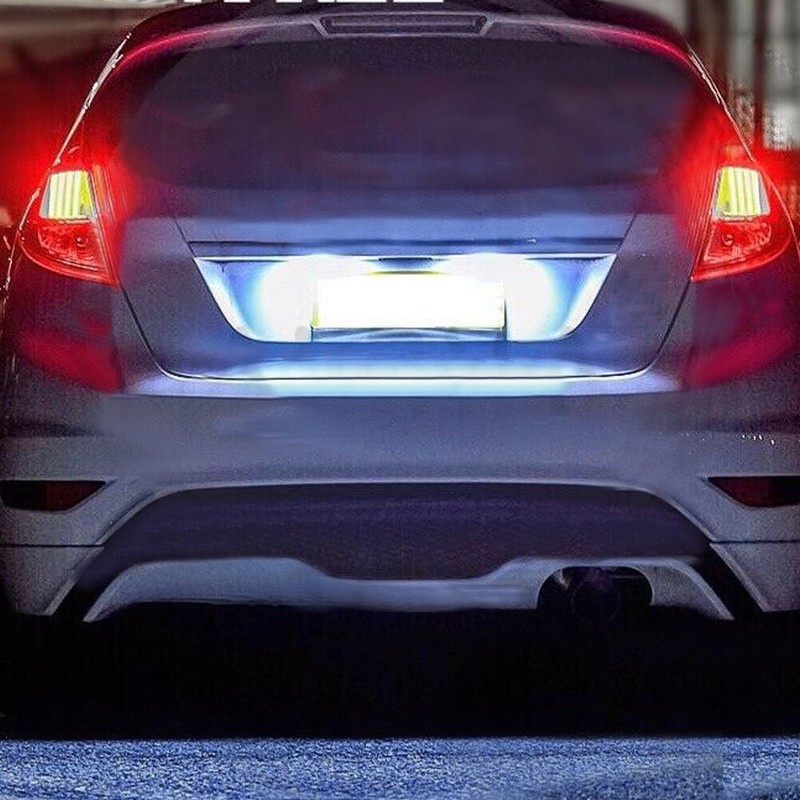 2Pcs Number Plate Light Bulb Led HID Lamp CANBUS White For Ford Fiesta ...