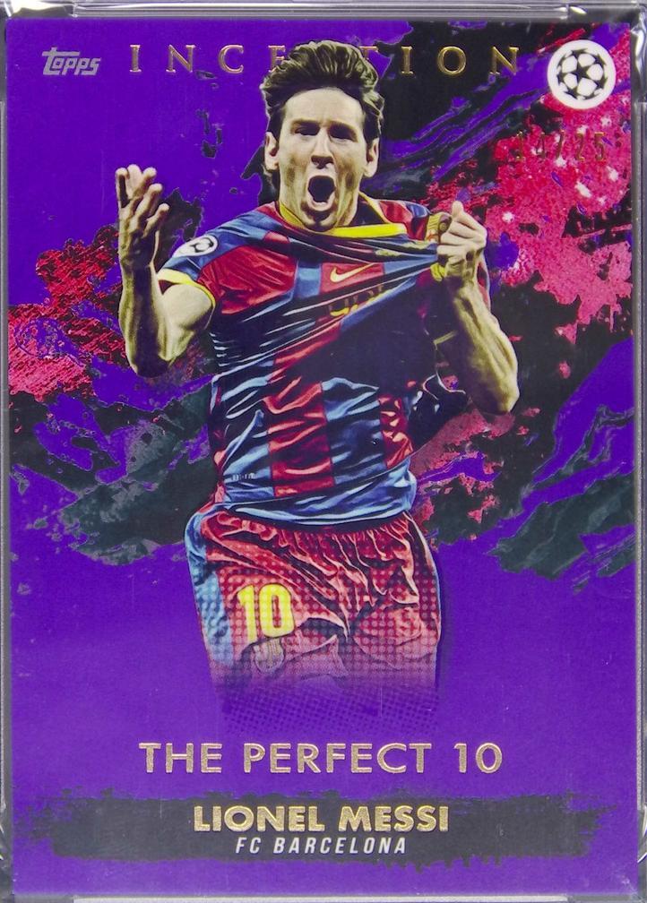 2020-21 Topps Inception UCL - The Perfect 10 Lionel Messi Purple /25 ...