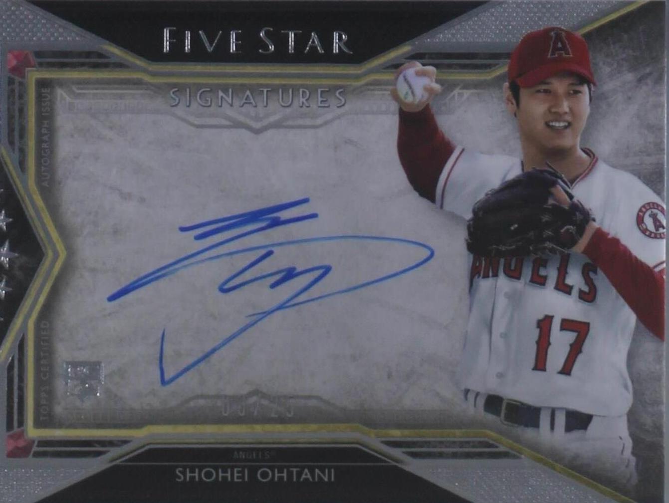 2018 Topps Five Star - Five Star Signatures Shohei Ohtani #FSS-SO /25 ...