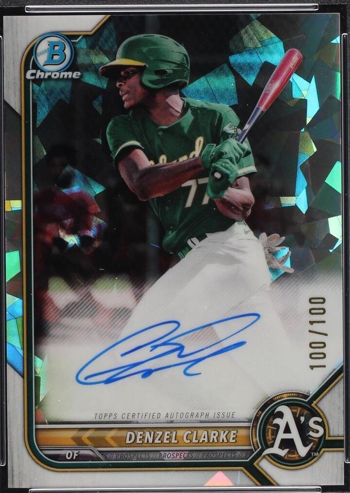 2022 Bowman Chrome - Prospect Autographs Denzel Clarke #CPA-DC Atomic ...