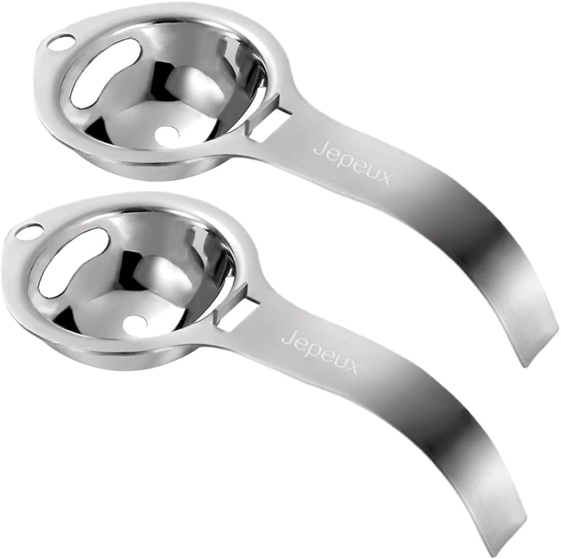 2 Pieces Egg Separator, Egg White and Yolk Separator, Stainless Steel ...
