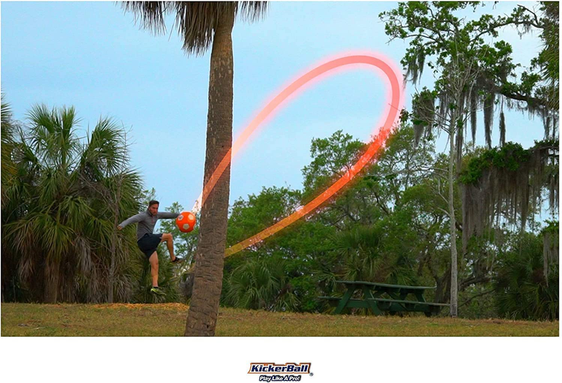 Kickerball - Curve and Swerve Soccer Ball/Football Toy - Kick Size 4 ...