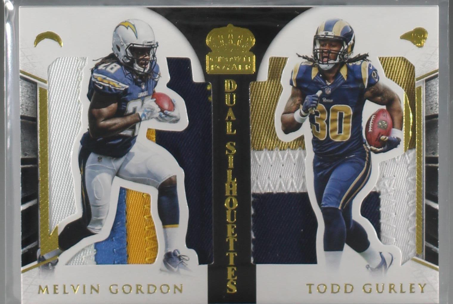 2015 Panini Crown Royale - Dual Silhouettes Gold #DS-MGTG Todd Gurley ...
