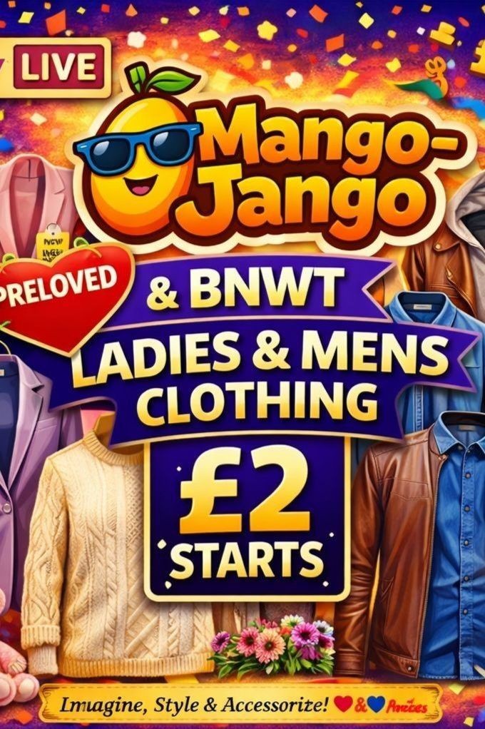 Ladies & Mens Preloved & BNWT Clothes Shoes & Bags £2 starts | eBay Live UK