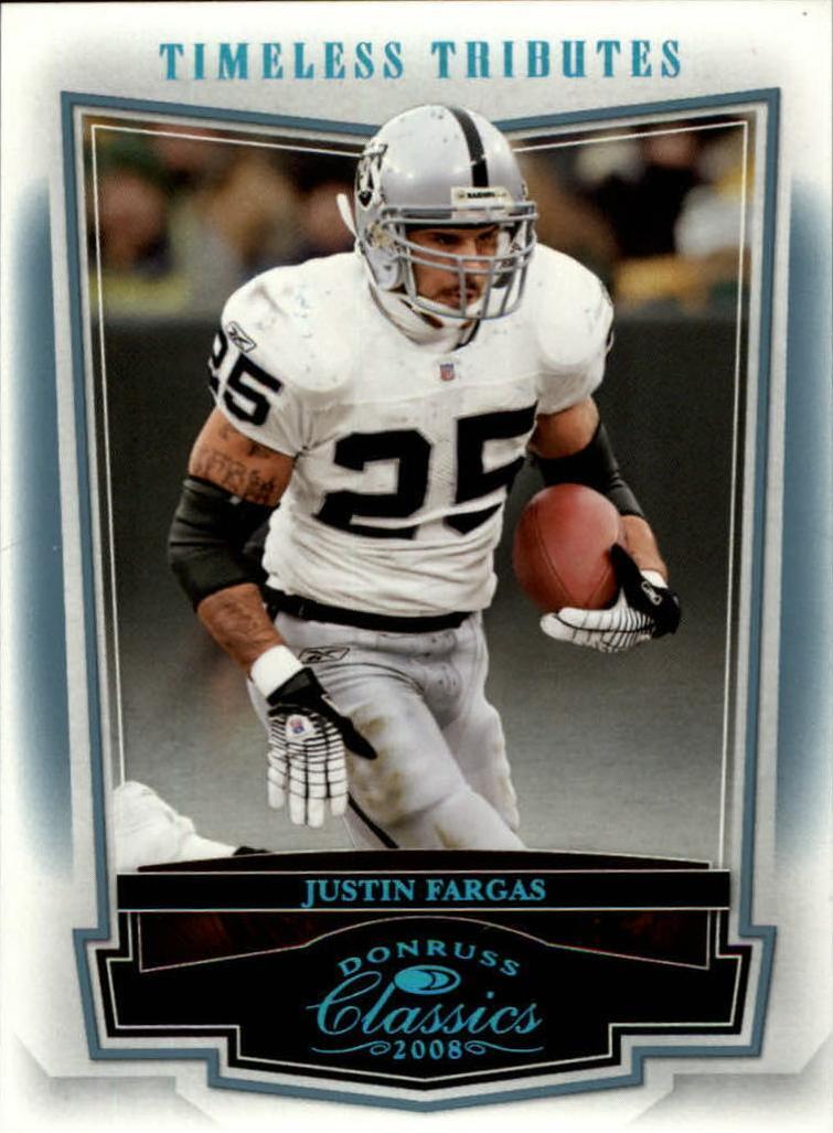 2008 Donruss Classics - Timeless Tributes Platinum #71 Justin Fargas ...