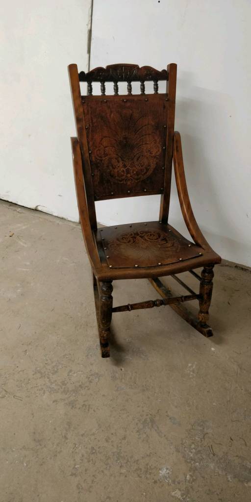 Antique gothic rocking chair | in Heywood, Manchester | Gumtree