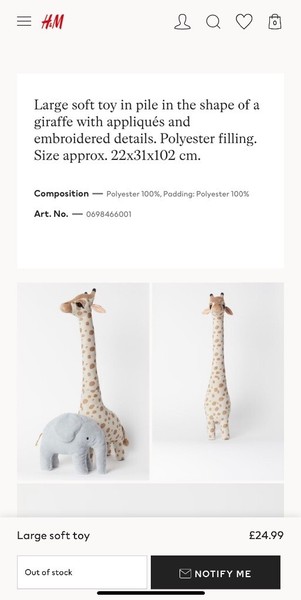 H M Soft Toy for sale in UK | 44 used H M Soft Toys