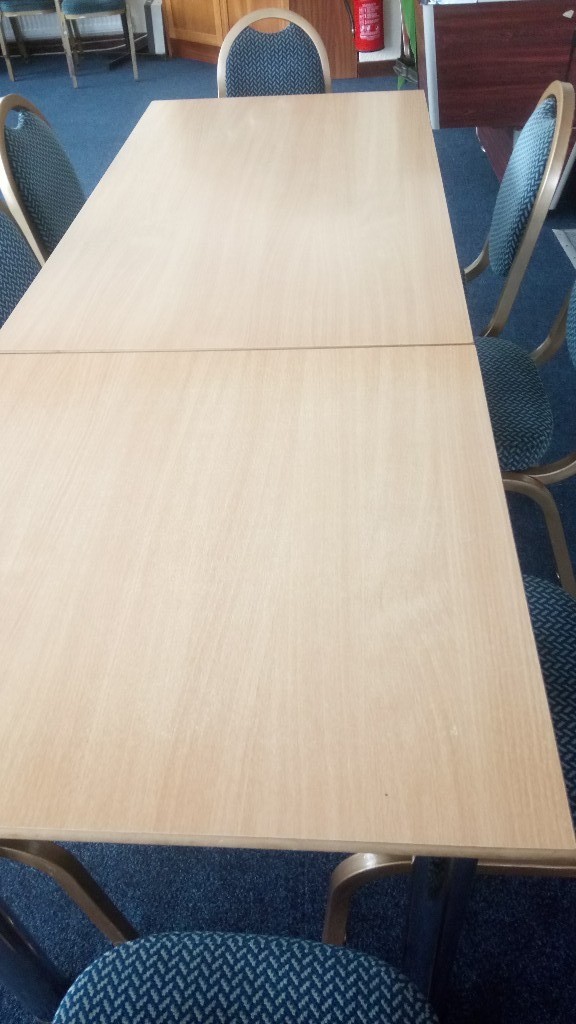 12 tables 2 x 2 feet and 4 at 4x2 feet. They are free but must be ...
