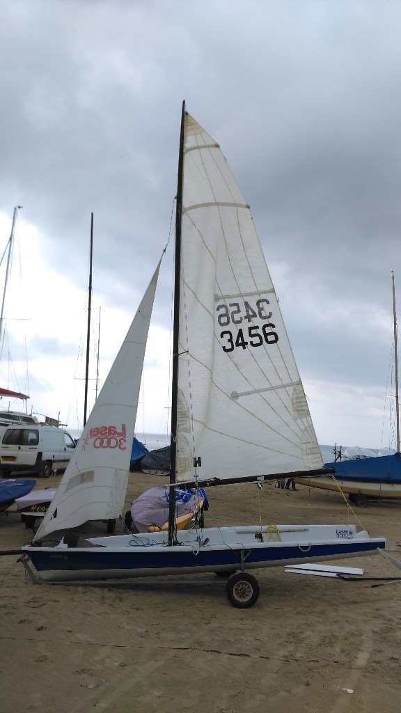 Laser 3000 Sailing Dinghy, with road trailer, launcher. Gnav conversion ...