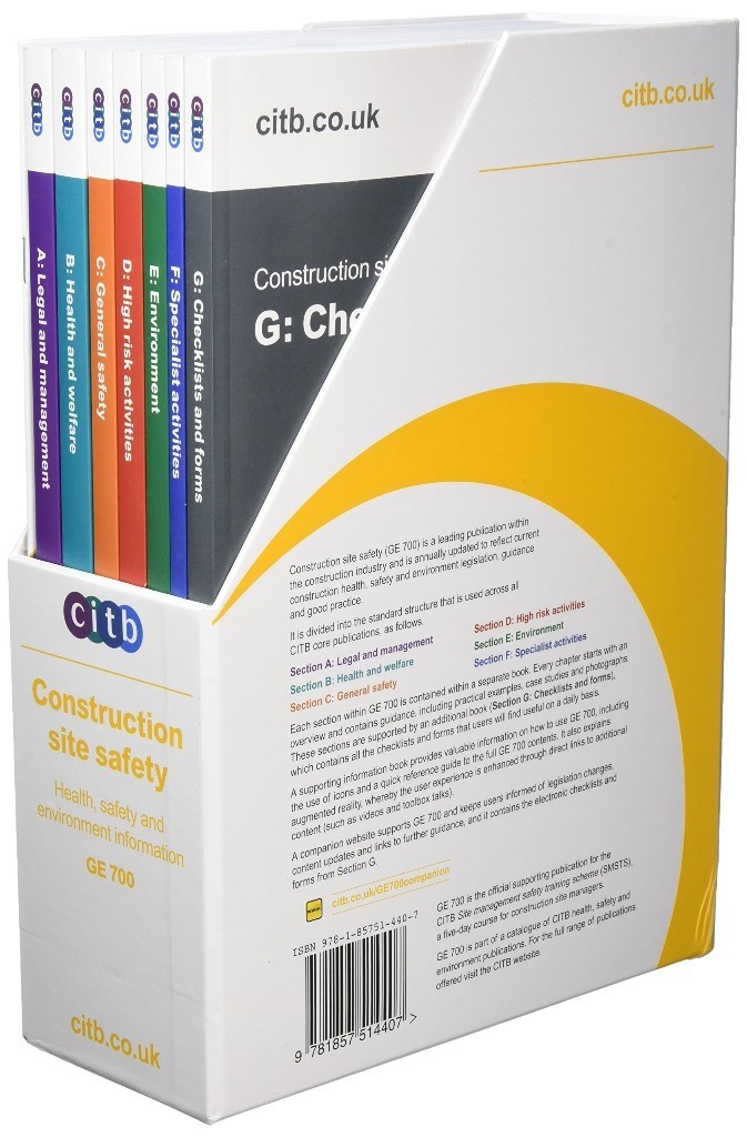 SITE MANAGER COURSE BOOKS CITB Construction Site Safety (GE 700/18 ...