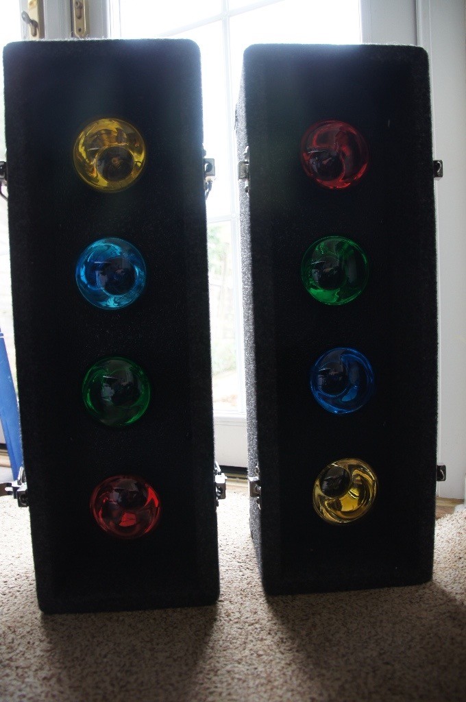 Soundlab disco traffic lights (2 paired) in good condition with spare ...
