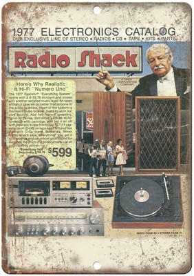 Radio Shack Allied 1977 Electronics Catalog 12"x9" Retro