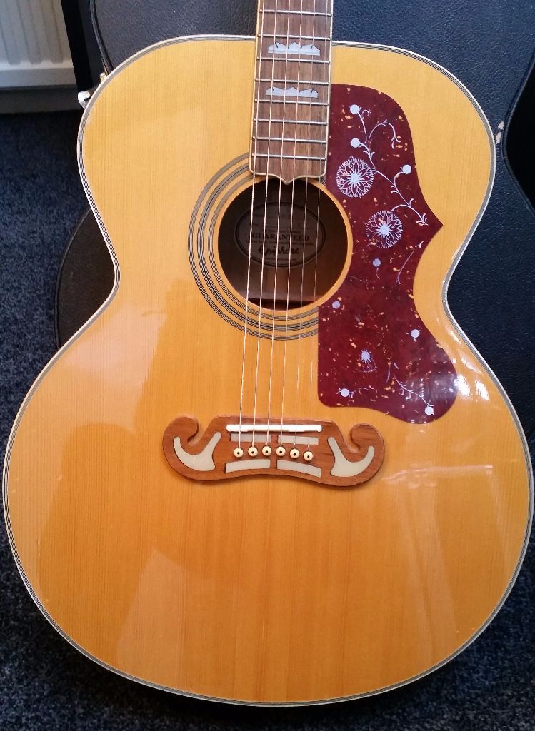 Epiphone EJ200 EJ-200 Super Jumbo Acoustic Guitar - Made in Korea ...