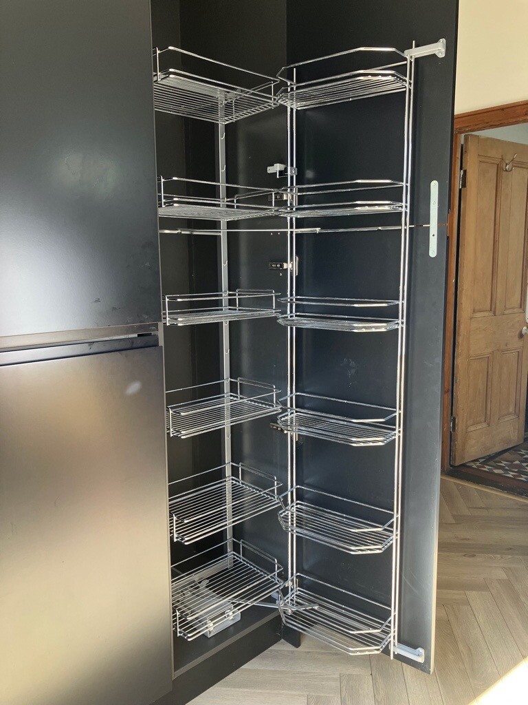 Kessebohmer Pull Out Carousel Larder for tall upright kitchen unit | in ... Kessebohmer Pull Out Carousel Larder for tall upright kitchen unit | in ...