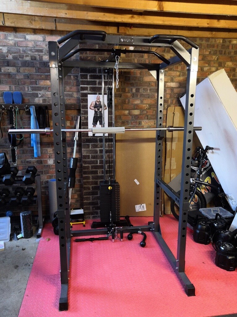 Bodymax CF475 Power Rack with 95kg weight stack PLUS barbell ...