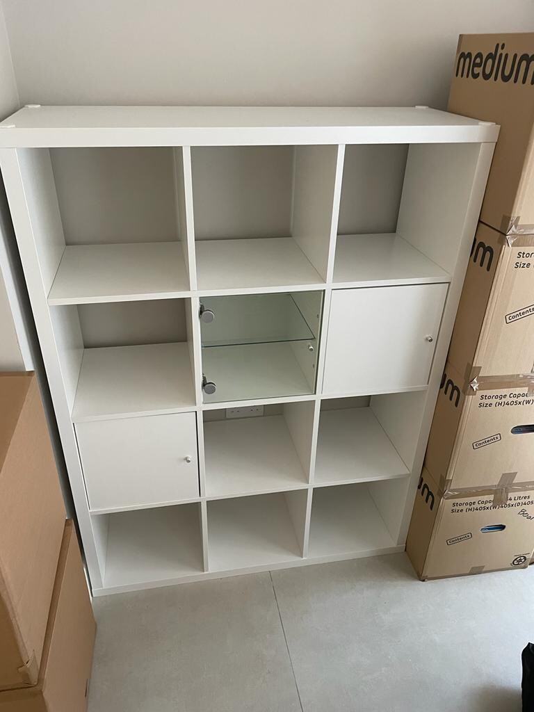 FREE DELIVERY IKEA KALLAX WHITE 4X3 STORAGE UNIT GREAT CONDITION In