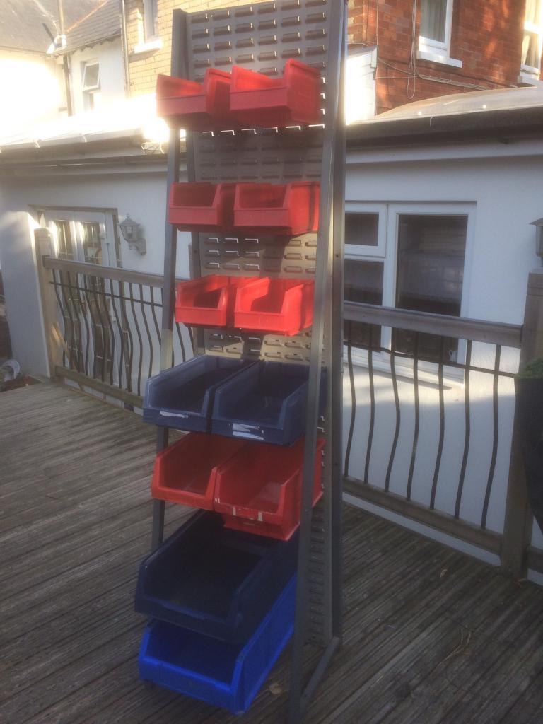 Floor standing Lin bin rack with bins | in Bournemouth, Dorset | Gumtree