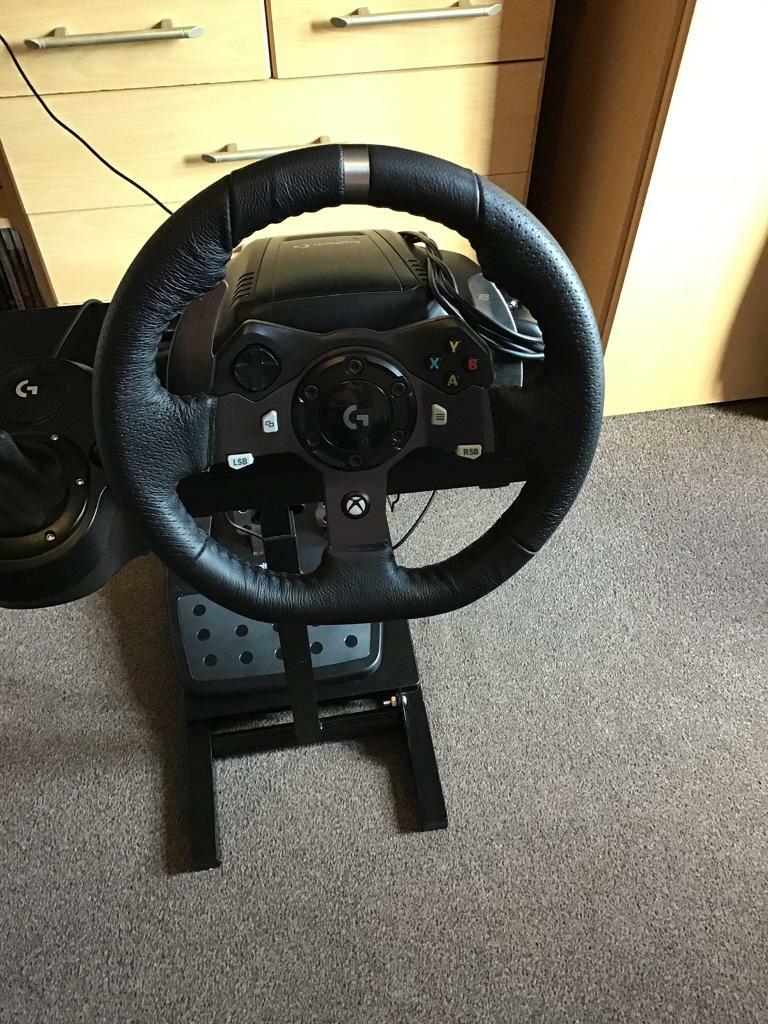 Logitech G920 steering wheel, with stand & shifter Xbox racing wheel ...