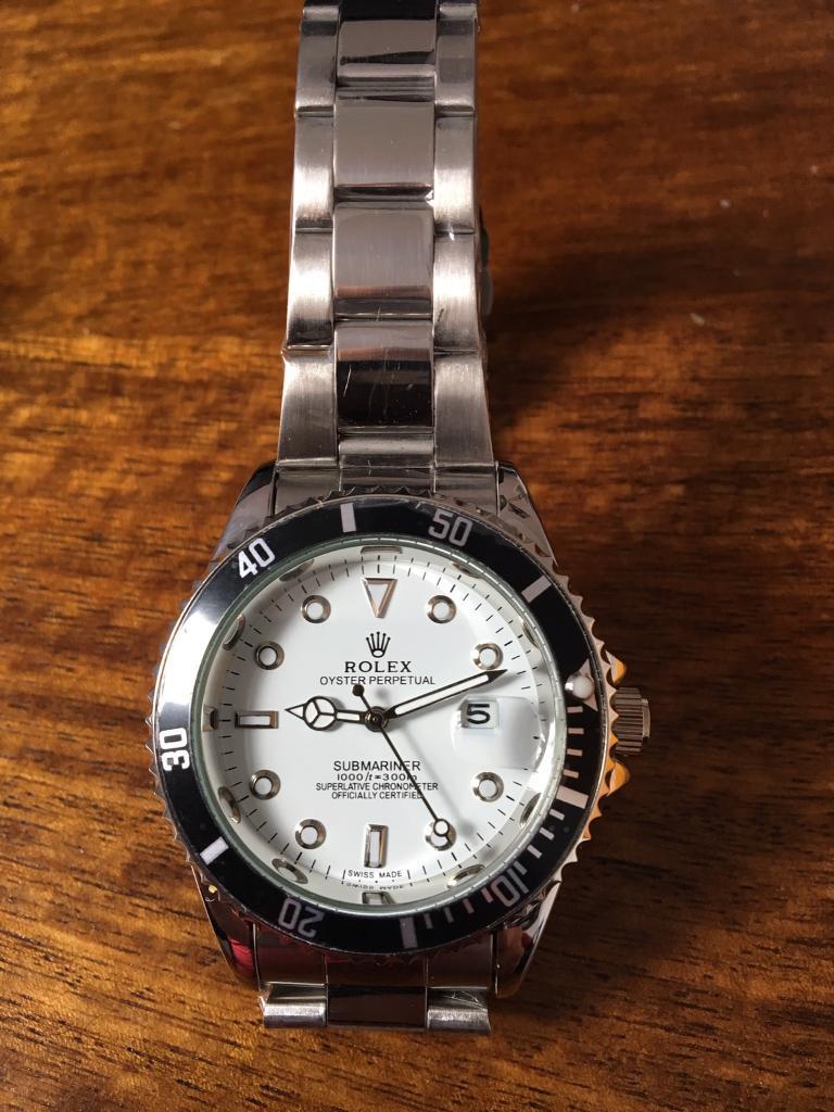 Rolex Submariner Oyster Stainless Steel Wristwatch White Face Brand New ...