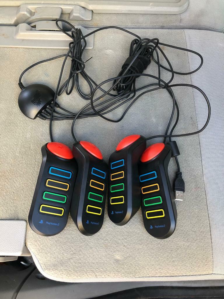 Buzz USB Controllers (1 x 4) for the PlayStation 2 (one listing of two ...