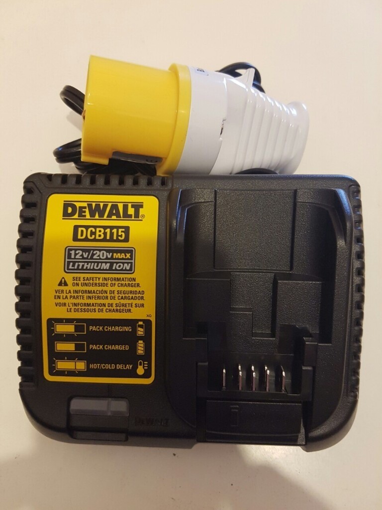 DeWalt DCB115 10.8v-12v-18v-20vXR Slim & Fast Battery Charger 110v in ...