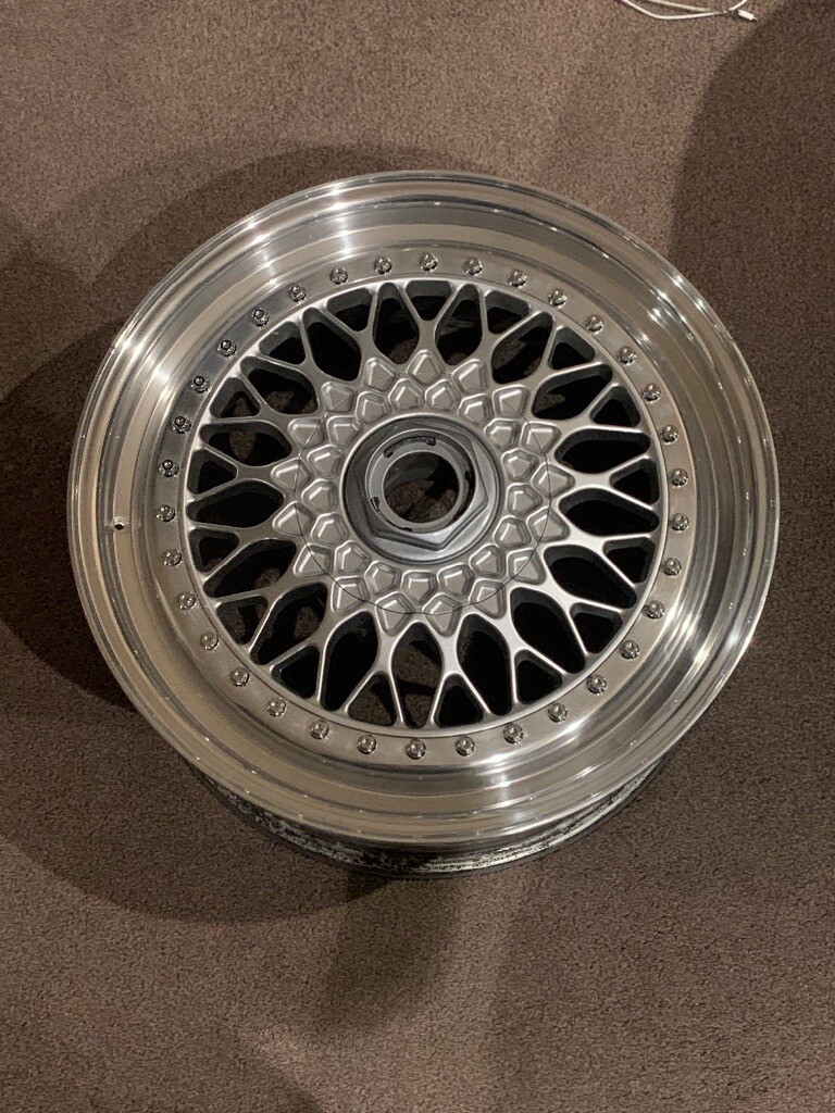 17” Bbs Rs genuine 3 piece split rims alloys 4x100 e30 golf mk1 mk2 NOT ...