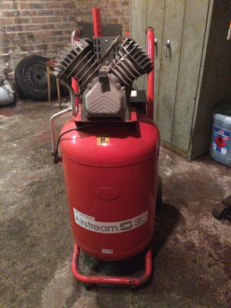 sip airstream 3 hp 100 litre upright compressor working order ...