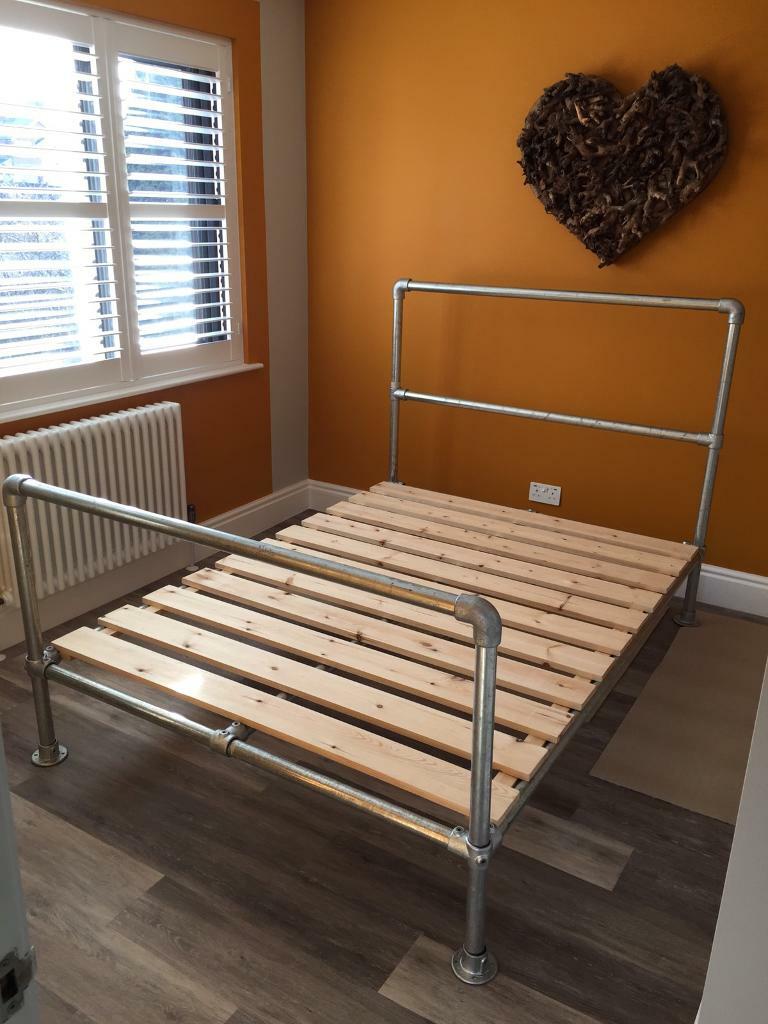 Elegant extremely solid custom-made industrial style-scaffold tubes bed ...