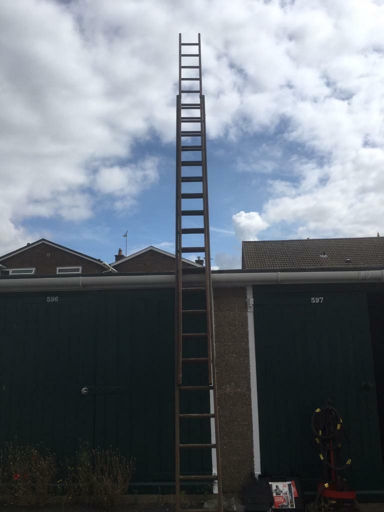 9 meter extendable wooden ladder | in Norwich, Norfolk | Gumtree