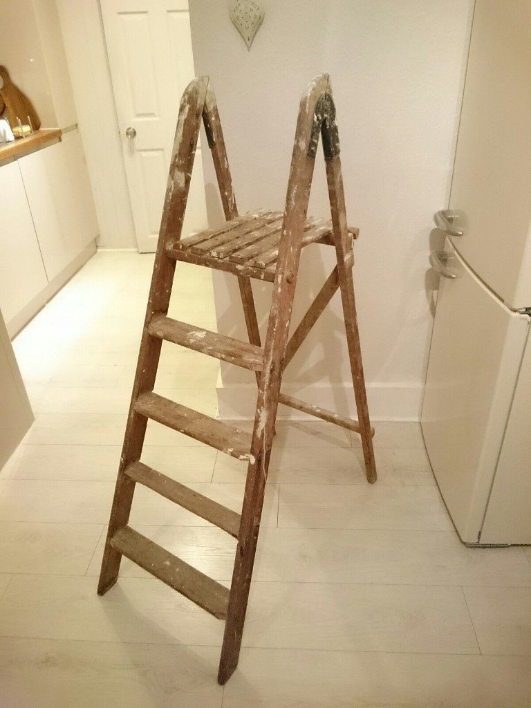 Old Wood Step Ladders