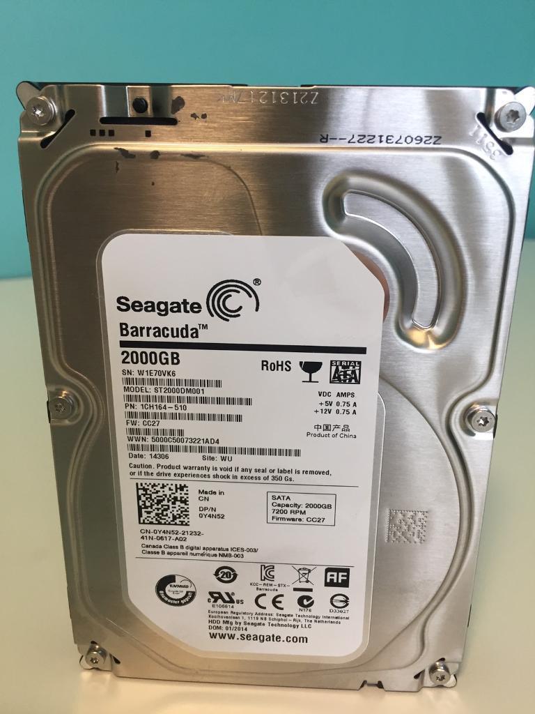 Seagate Barracuda 2TB 2000GB Hard Drive, 7200RPM, 3.5 Seagate Barracuda 2TB 2000GB Hard Drive, 7200RPM, 3.5