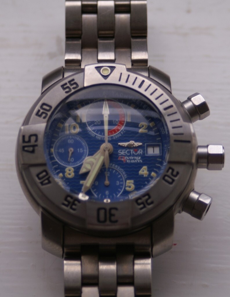 Sector Diving Team 1000 Automatic mechanical Titanium chronograph ...