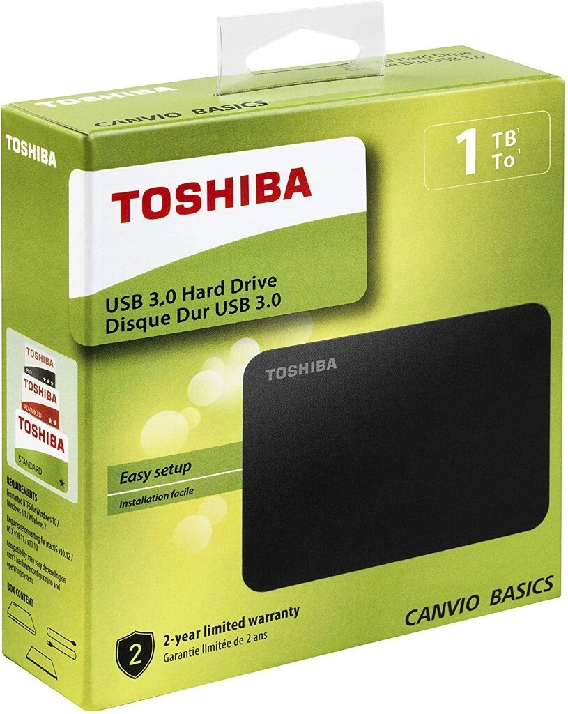Toshiba Canvio Basics 1TB Portable External Hard Drive USB 3.0 | in ... Toshiba Canvio Basics 1TB Portable External Hard Drive USB 3.0 | in ...