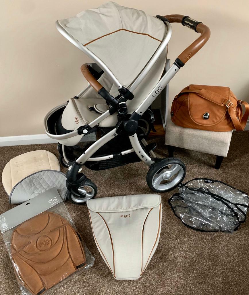 egg Pram / Pushchair- Stroller Prosecco Cream/ Tan Pram bag | in ...