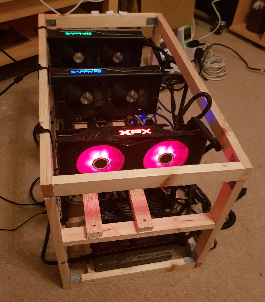 BUDGET MINING RIG 3 AMD GPU 88MH/S expandable to 5GPU | in Sutton ...