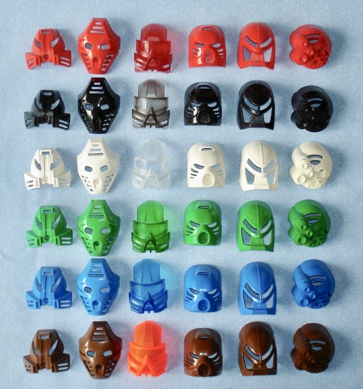 Купить Complete MATA MASKS Lego Bionicle 2001 Kanohi Collection (Наборы ...