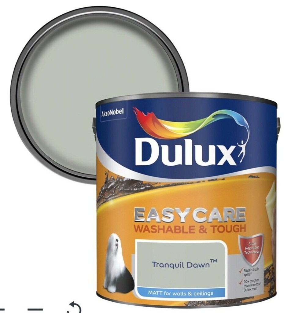 Dulux Easycare Tranquil Dawn Matt Emulsion Paint Grey Green 2.5L Colou ... Dulux Easycare Tranquil Dawn Matt Emulsion Paint Grey Green 2.5L Colou ...