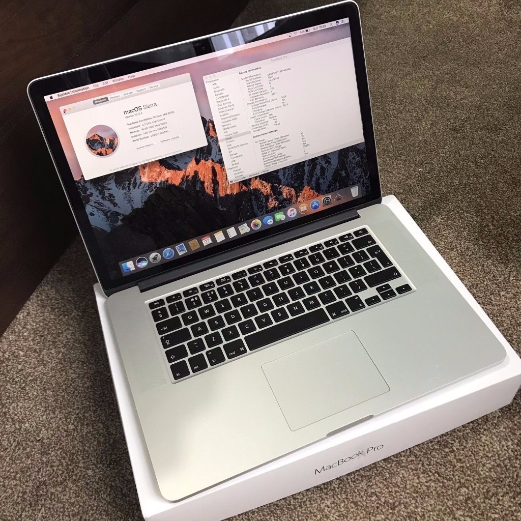 2015 Apple Macbook Pro 15 Retina i7 2.2GHz 16GB 256GB SSD iRis GPU RRP ...