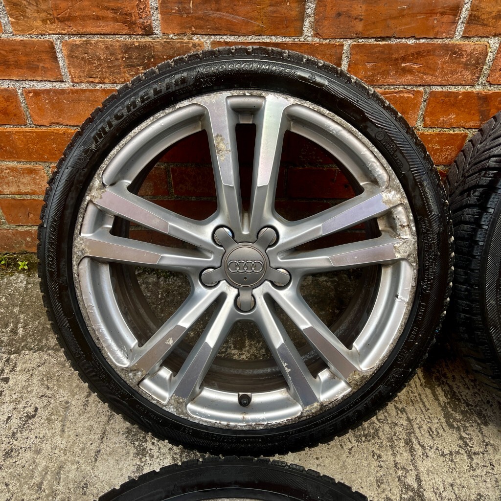 18'' GENUINE AUDI S LINE A3 5 DOUBLE SPOKE ALLOY WHEELS TYRES ALLOYS ...