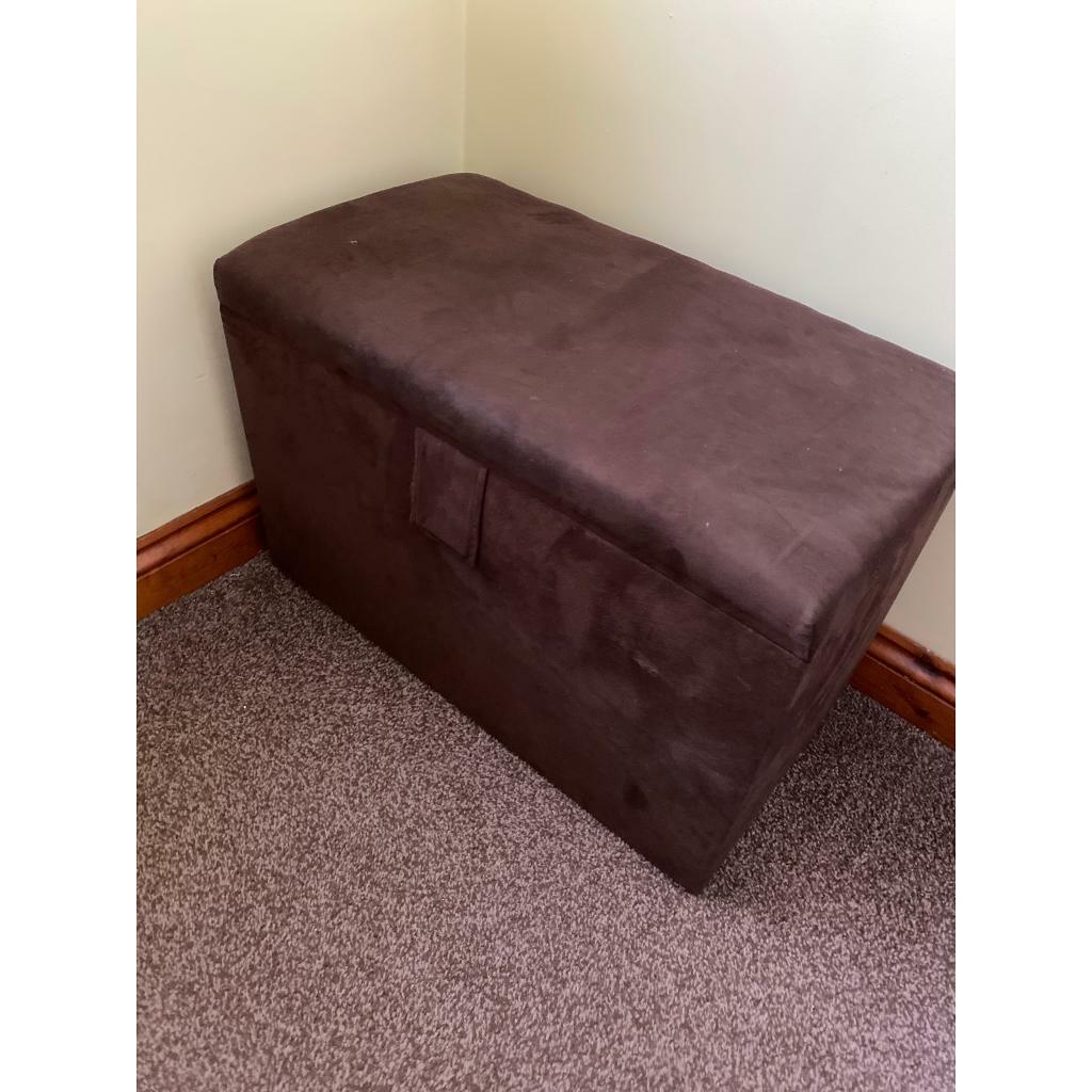 Dark brown suede Storage box | in Ipswich, Suffolk | Gumtree