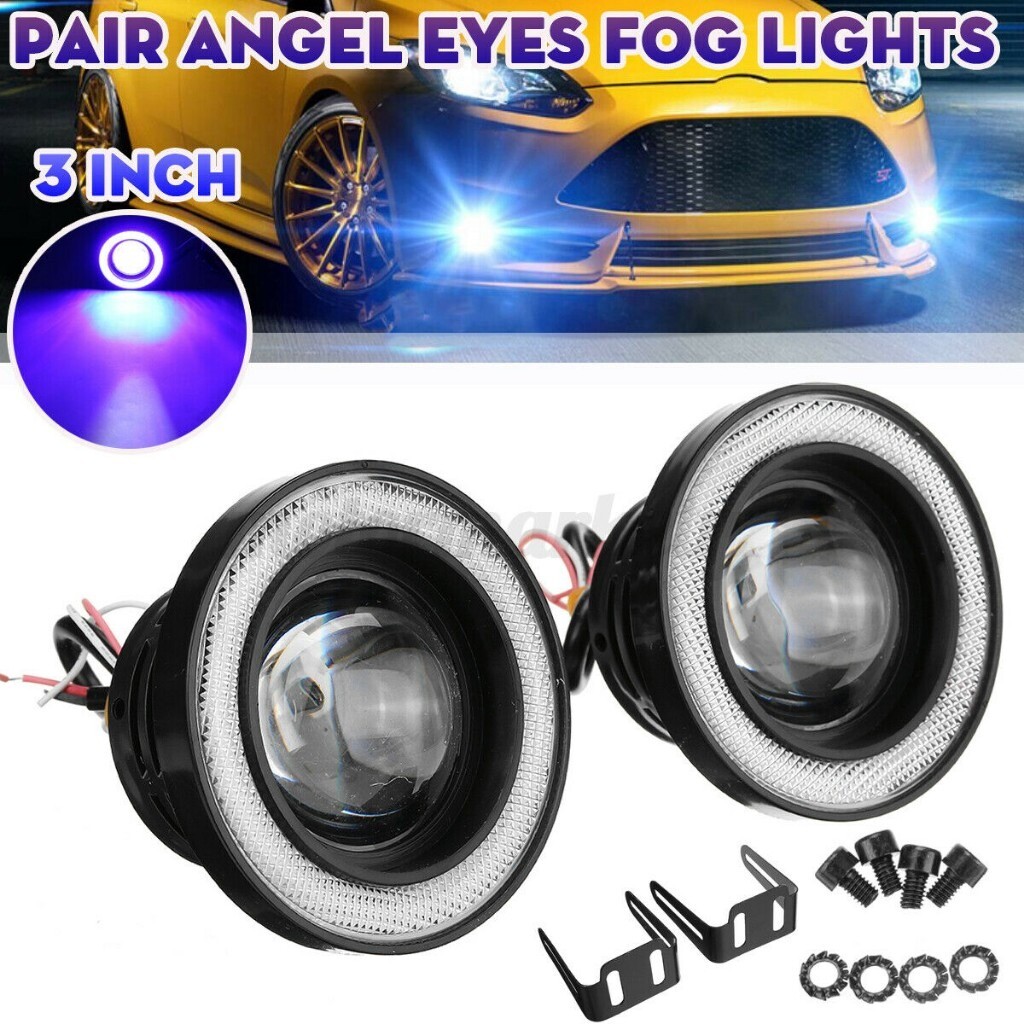 MINI COOPER R50 R52 R53 3 INCH CAR DRL RING COB LED FOG DRIVING LIGHTS ...