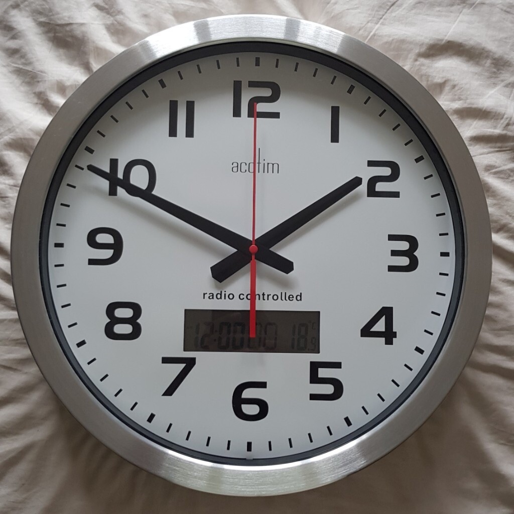 Acctim Meridian Radio Controlled Analogue Digital Wall Clock My XXX
