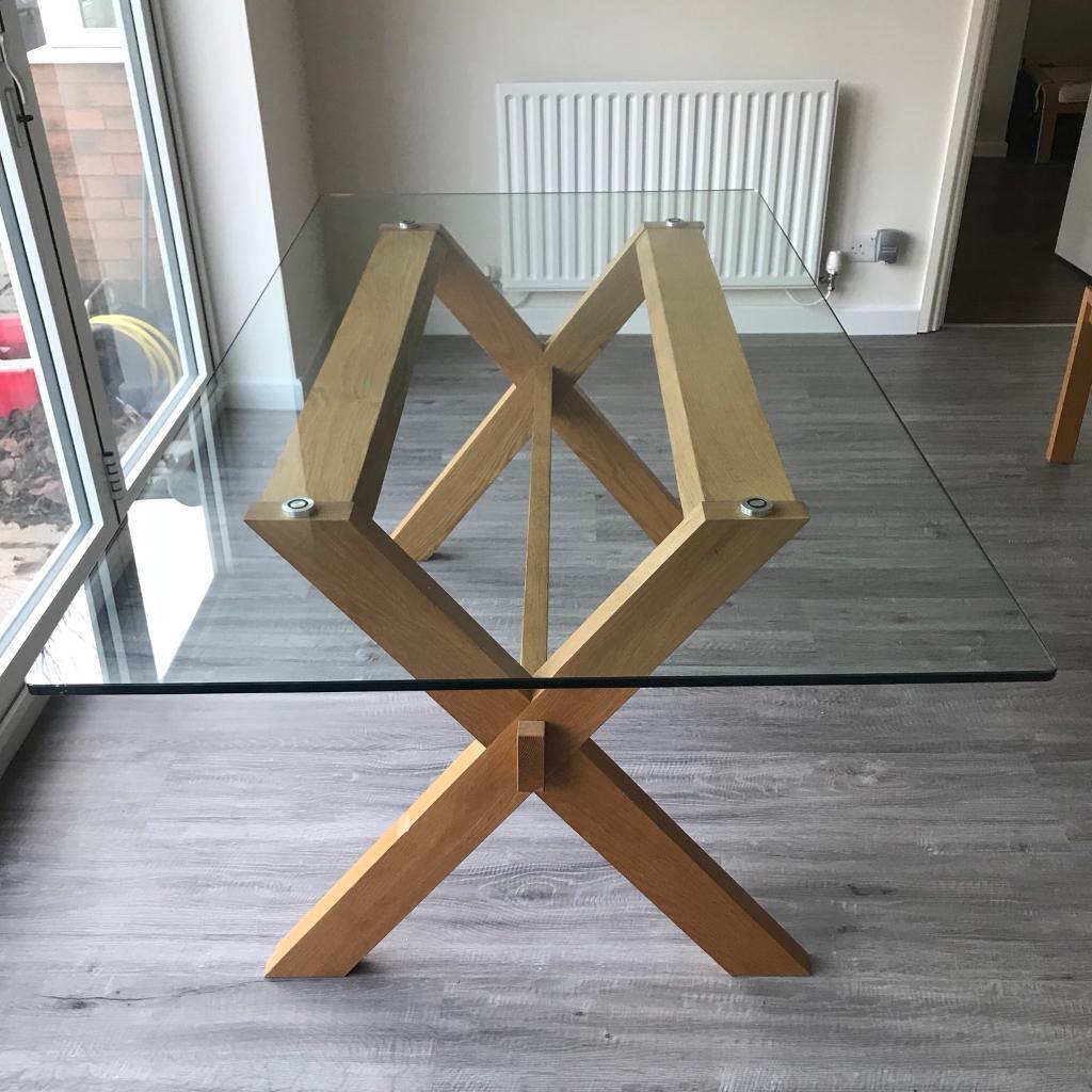 John Lewis Lydia Glass Top Dining Table | in Huntingdon, Cambridgeshire ... John Lewis Lydia Glass Top Dining Table | in Huntingdon, Cambridgeshire ...