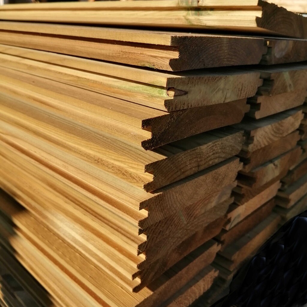 T&G Timber Cladding 22mm x 125mm. 3.3m Lengths Only £9.50 ea. | in ...